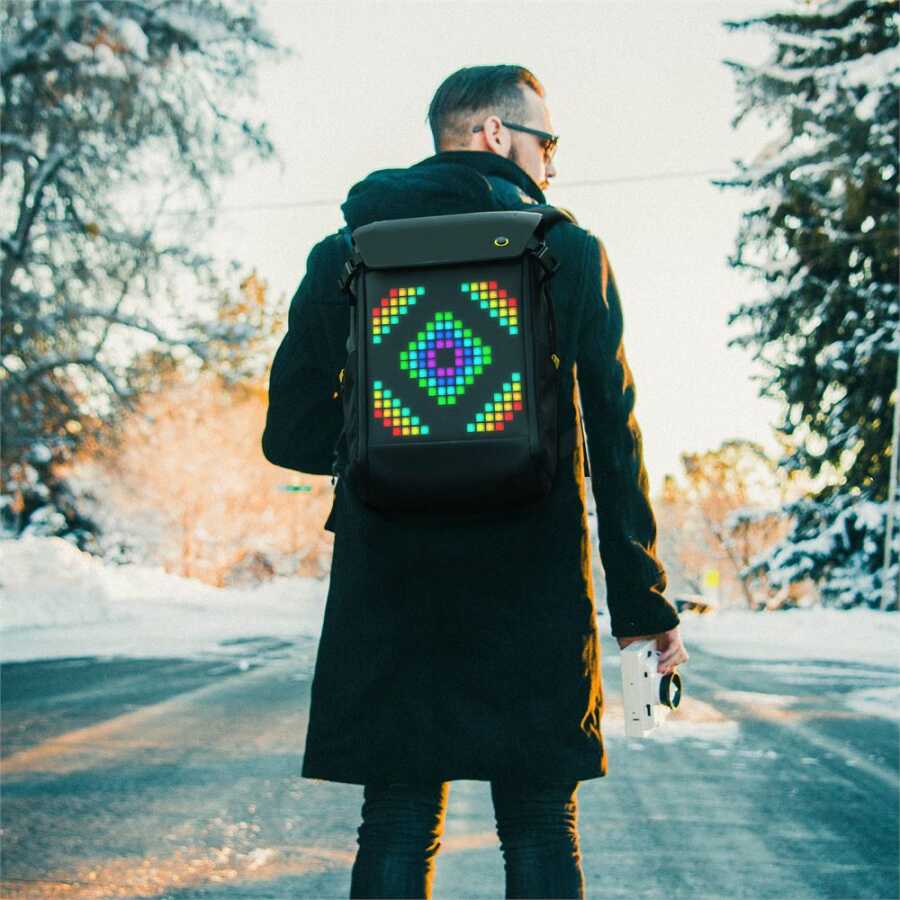 Divoom Pixoo Backpack M Siyah Piksel Led Ekranlı Sırt Çantası Yeni ...